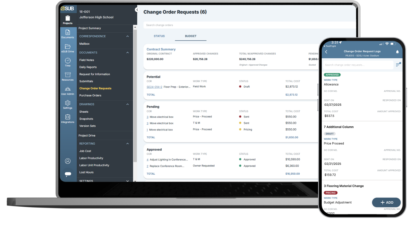 Project Management Software for Subcontractors | eSUB Cloud